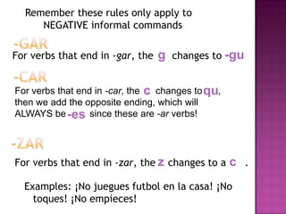 Informal commands | PPTX