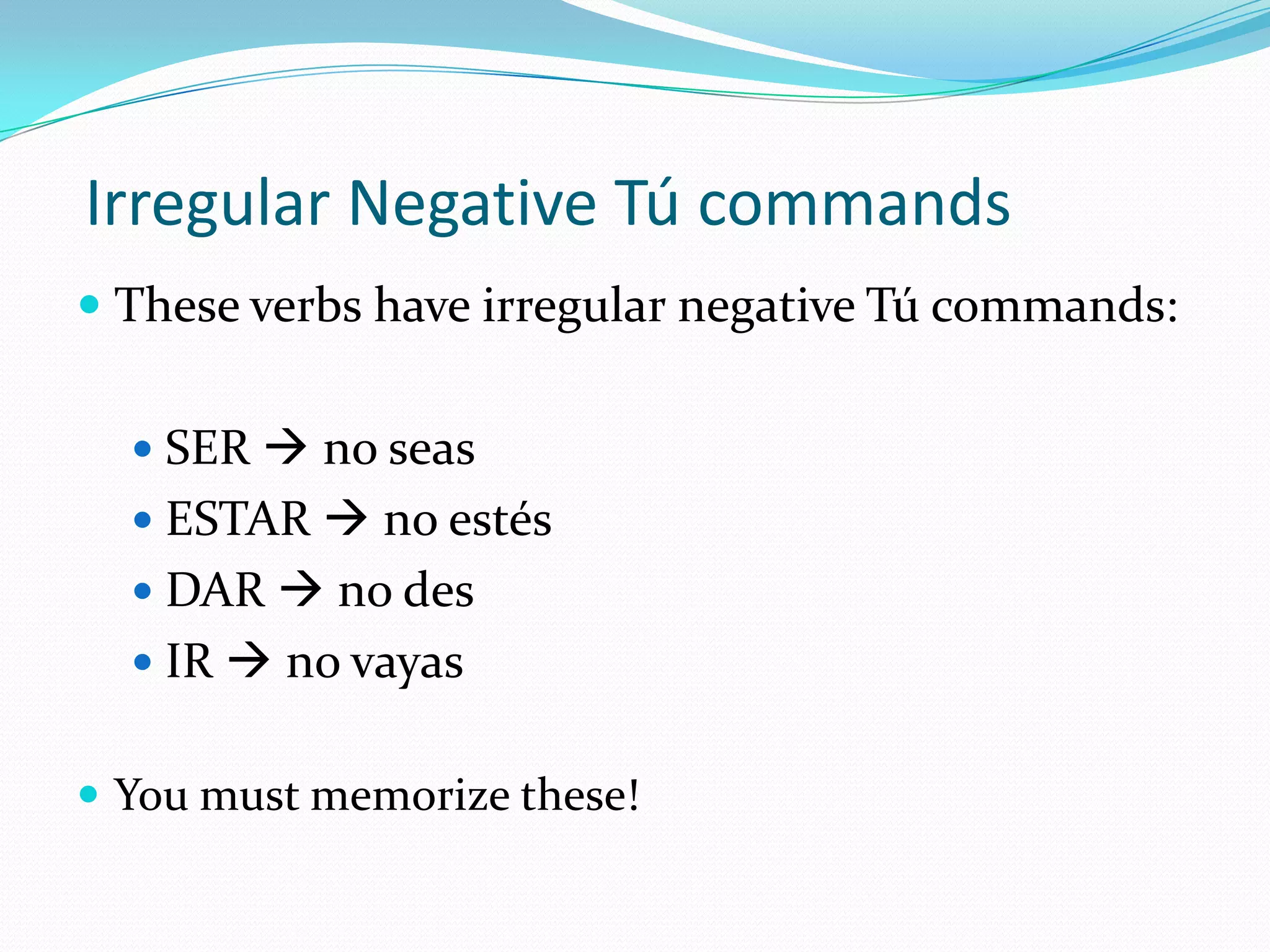 Informal commands | PPTX