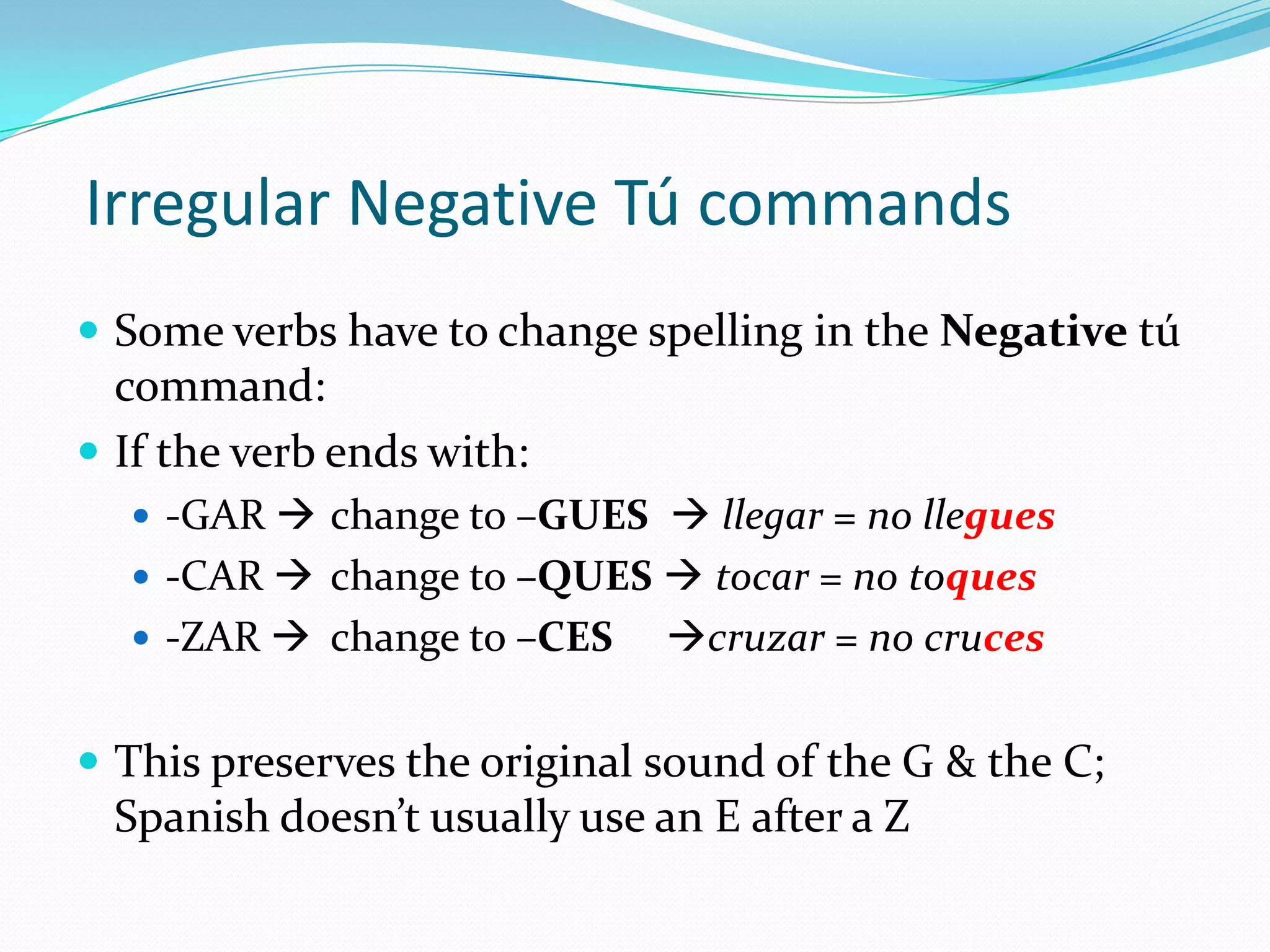 Informal commands | PPTX