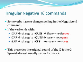 Informal commands | PPTX