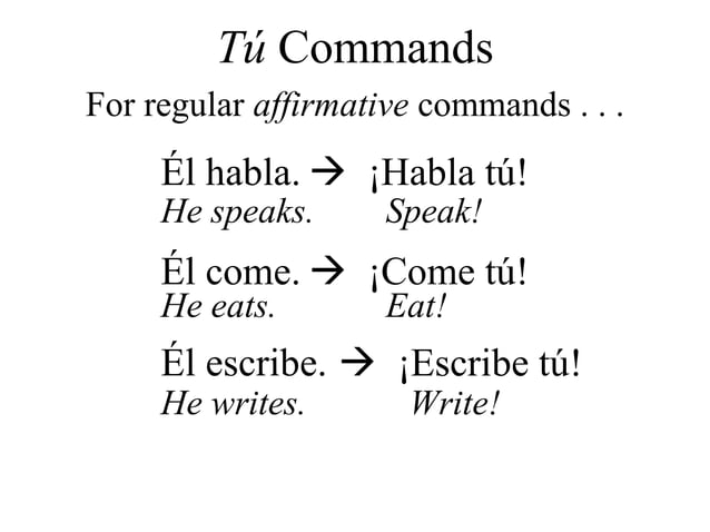 Informal commands | PPT