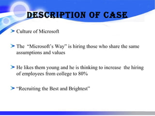 microsoft culture club case | PPT
