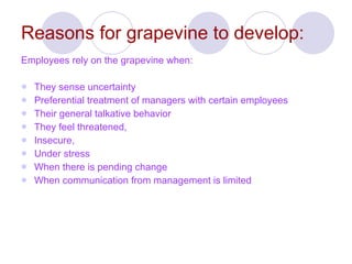 Informal communication & grapevine | PPT