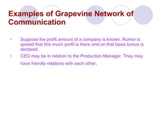 Informal communication & grapevine | PPT