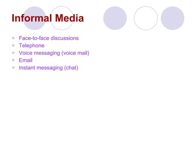 Informal communication & grapevine | PPT | Business | Business and Finance