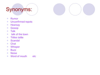 Informal communication & grapevine | PPT
