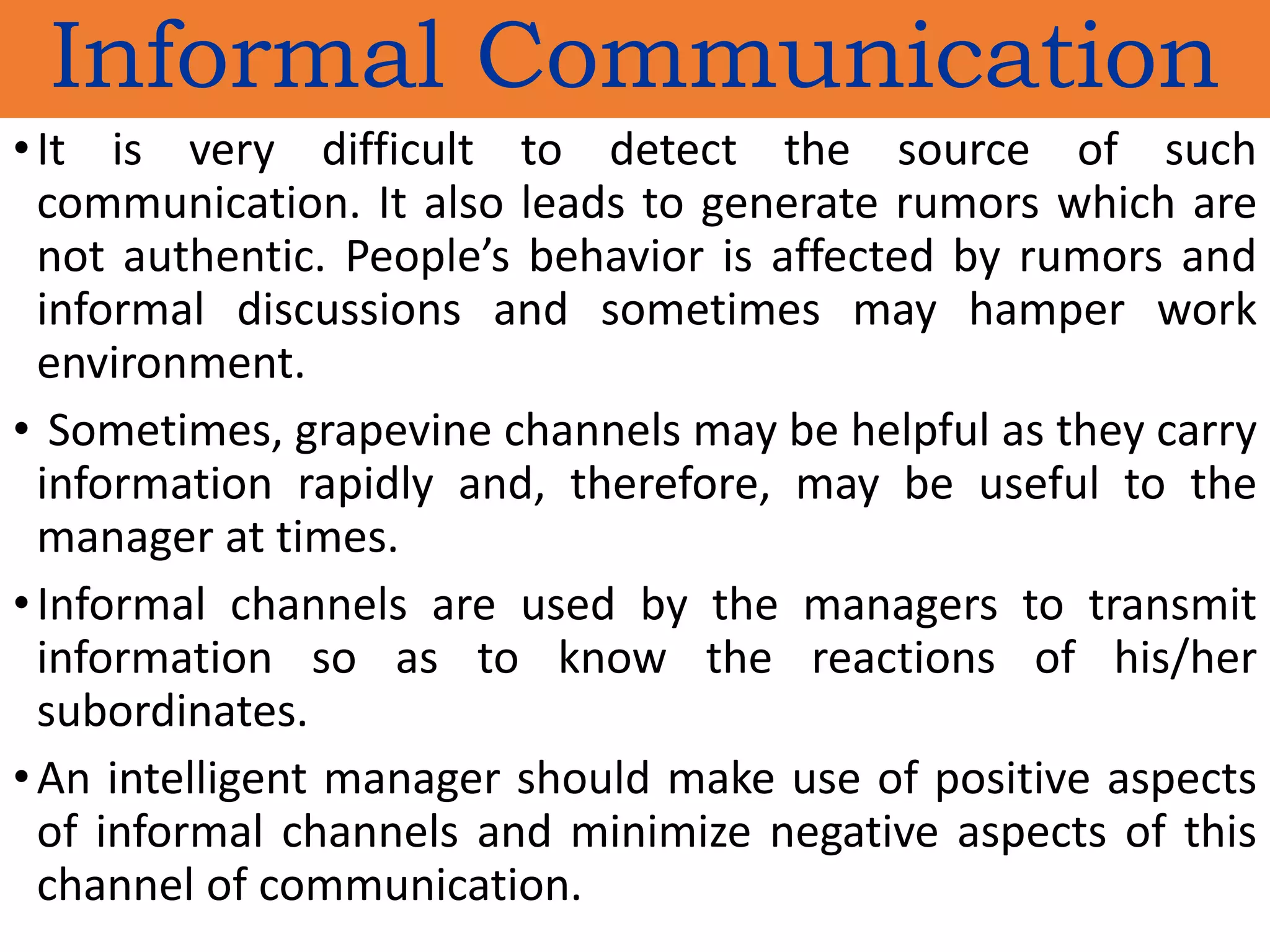 Informal communication pgp viva vvit | PPTX