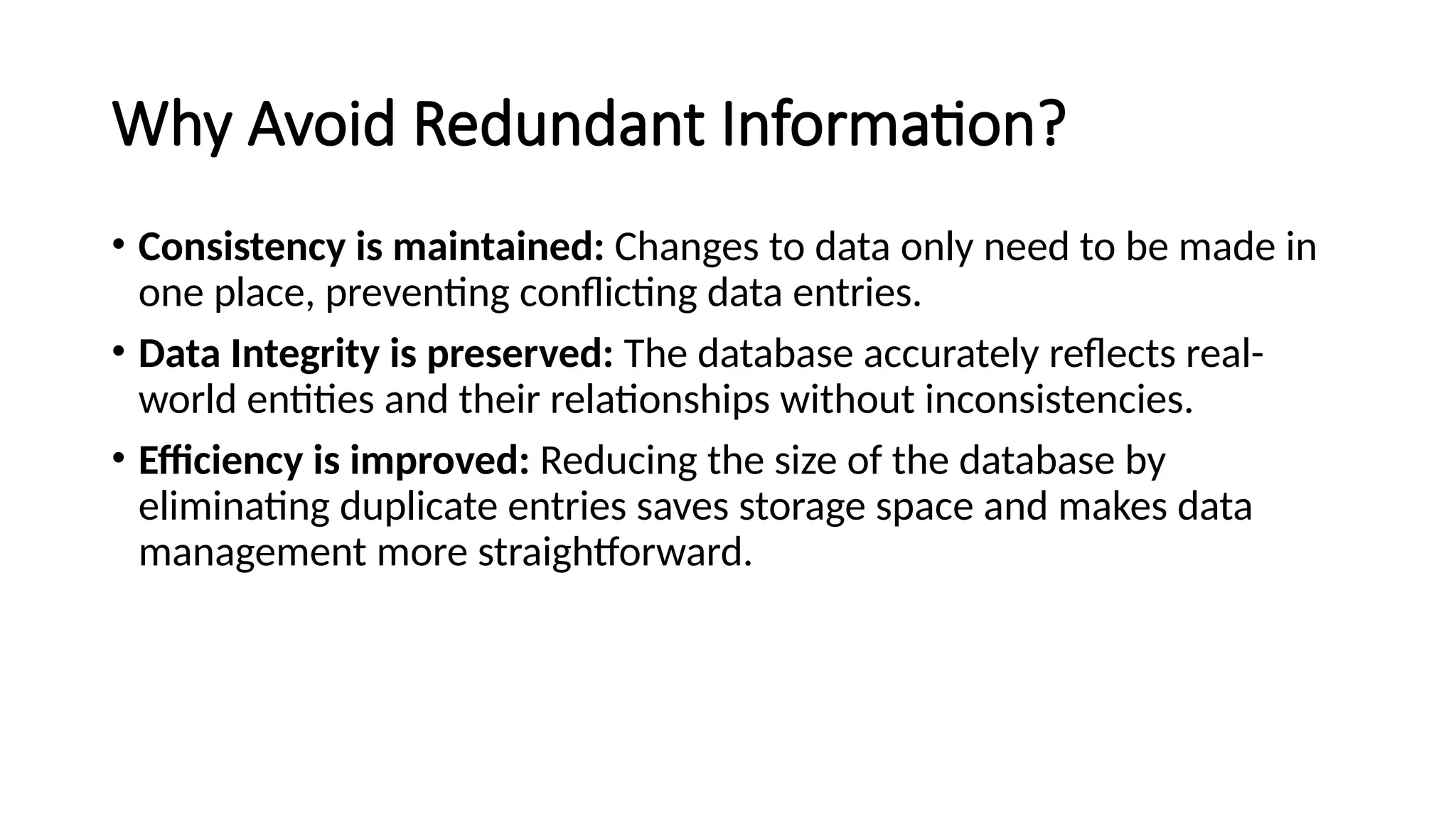 Informal Design Guidelines For Relation Schemas Pptx Databases