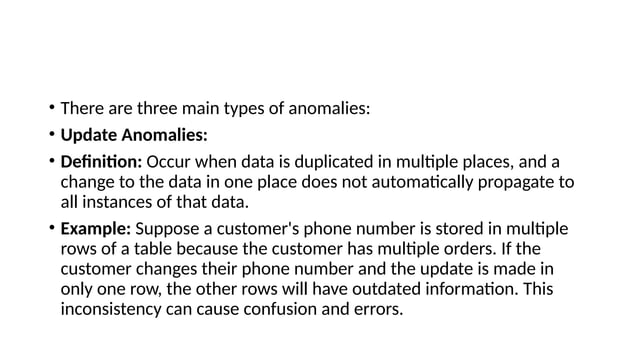 Informal Design Guidelines for Relation Schemas.pptx | Databases | Computer Software and ...