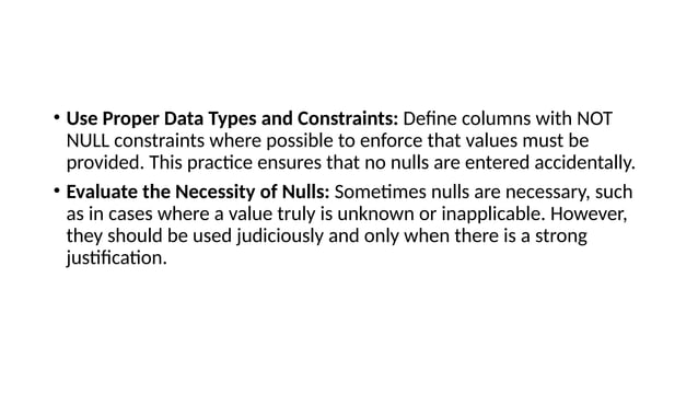 Informal Design Guidelines for Relation Schemas.pptx | Databases ...