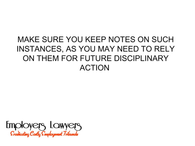 Informal disciplinary process | PPT