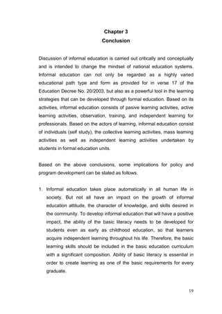 Informal education in national development (2012) | PDF