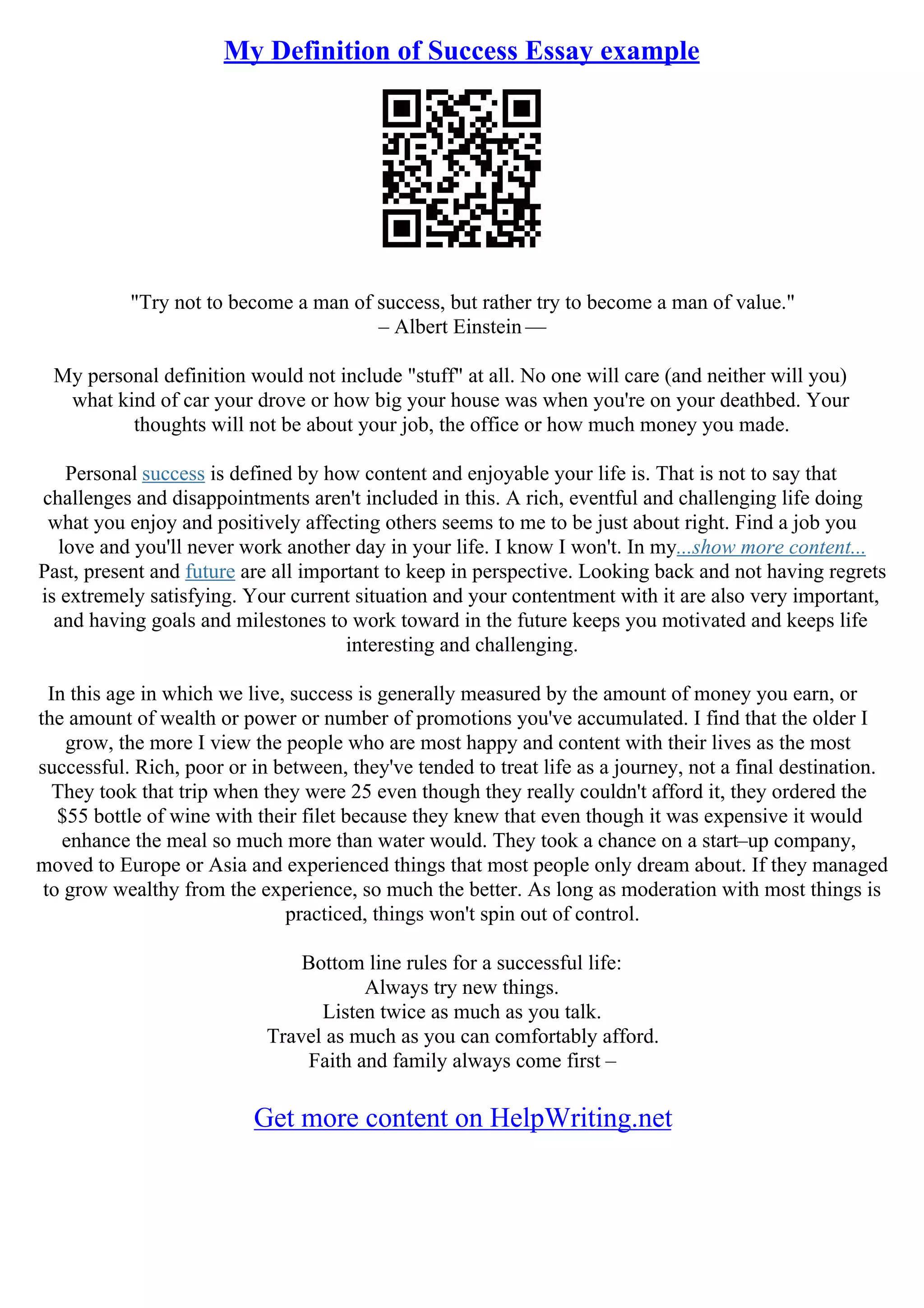 Informal Essay Examples | PDF