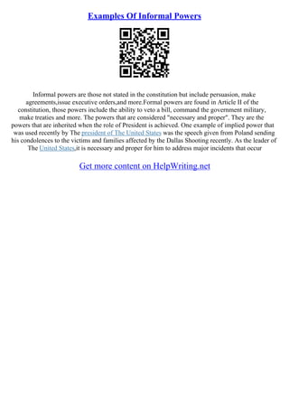 Informal Essay Examples | PDF