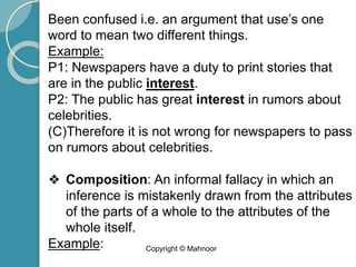 Informal fallacies in Logic | PDF