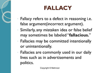 Informal fallacies in Logic | PDF