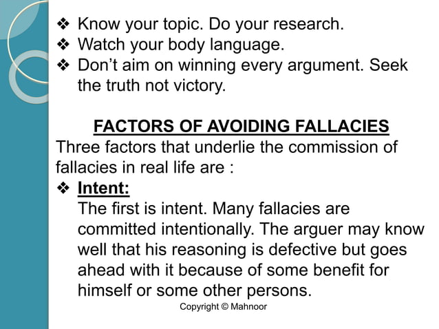 Informal fallacies in Logic | PDF
