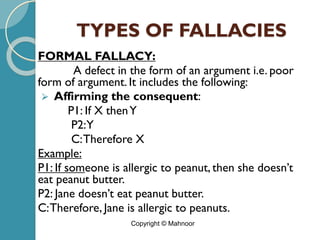 Informal fallacies in Logic | PDF