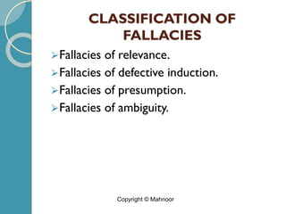 Informal fallacies in Logic | PDF