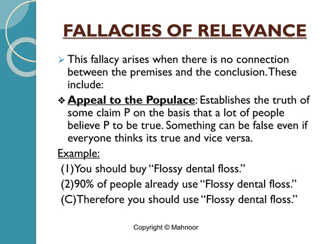 Informal fallacies in Logic | PDF