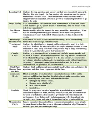 Informal Formative Assessment Strategies | PDF