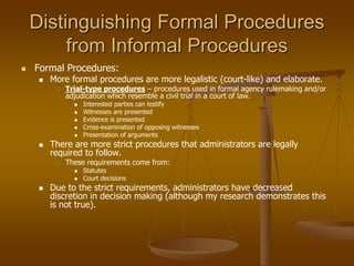 Informality and formality in administrative law | PPT