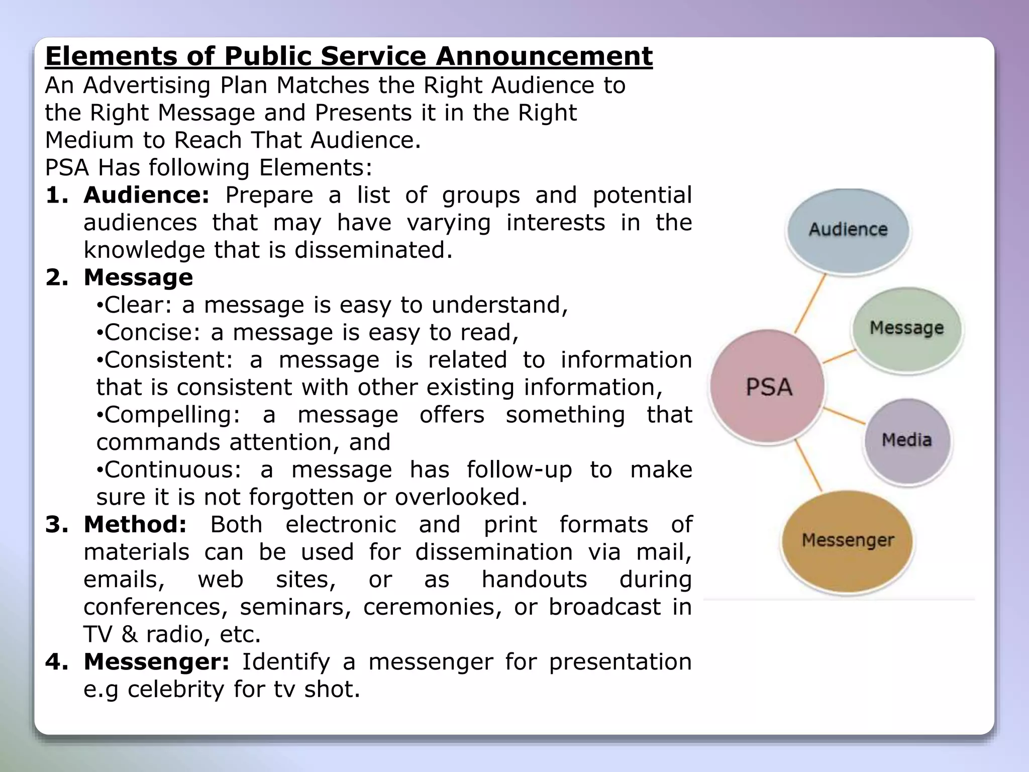 public service announcement as Informal knowledge system | PPTX