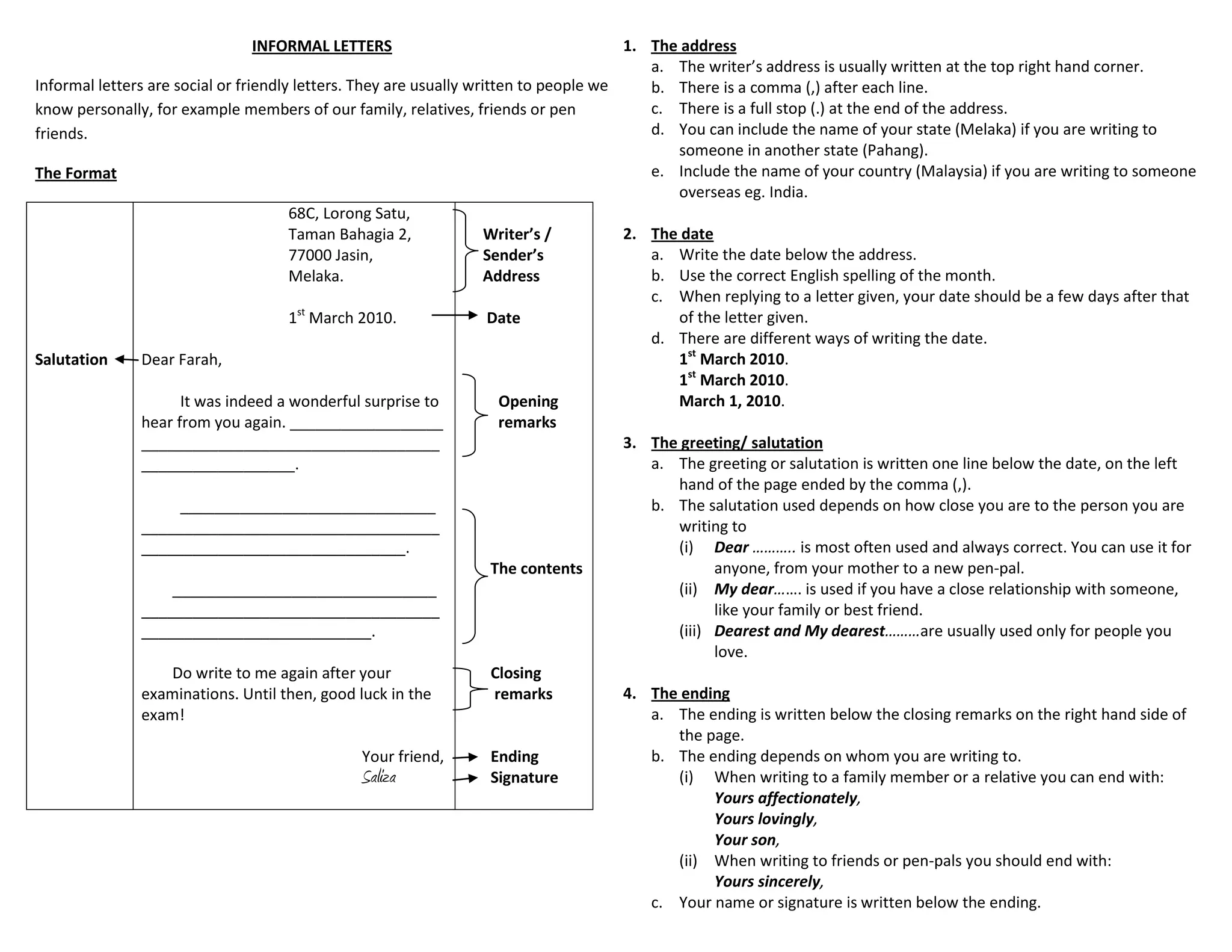 Informal Letter Writing | DOCX | Educational Assessment | Education