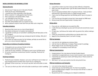 Informal Letter Writing | DOCX
