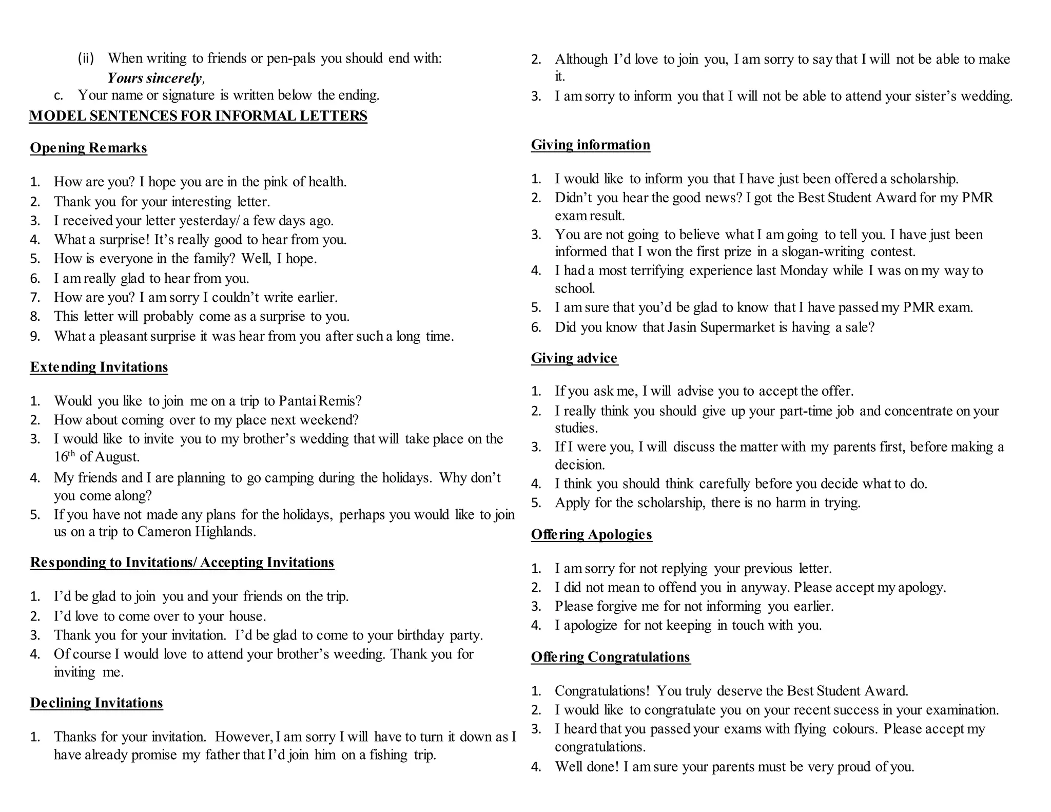 Informal Letter Format And Essay By Kelvin Ppt