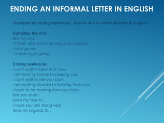 Informal letter M. van Eijk | PPT
