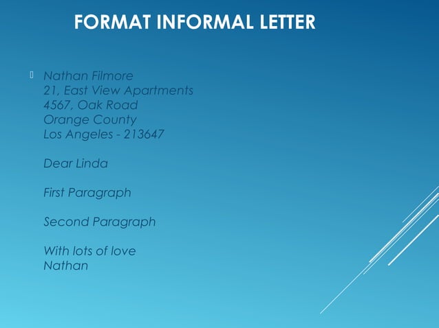 Informal letter M. van Eijk | PPT