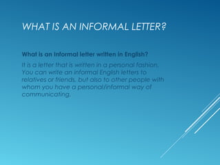Informal letter M. van Eijk | PPT