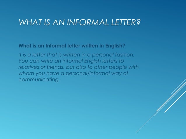 Informal letter M. van Eijk | PPT