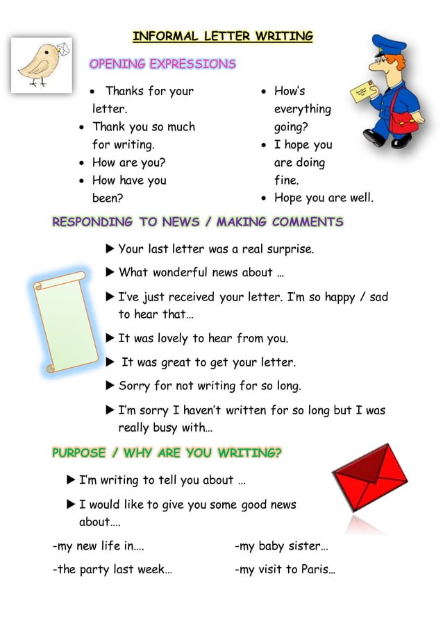 Informal letter expressions | PDF