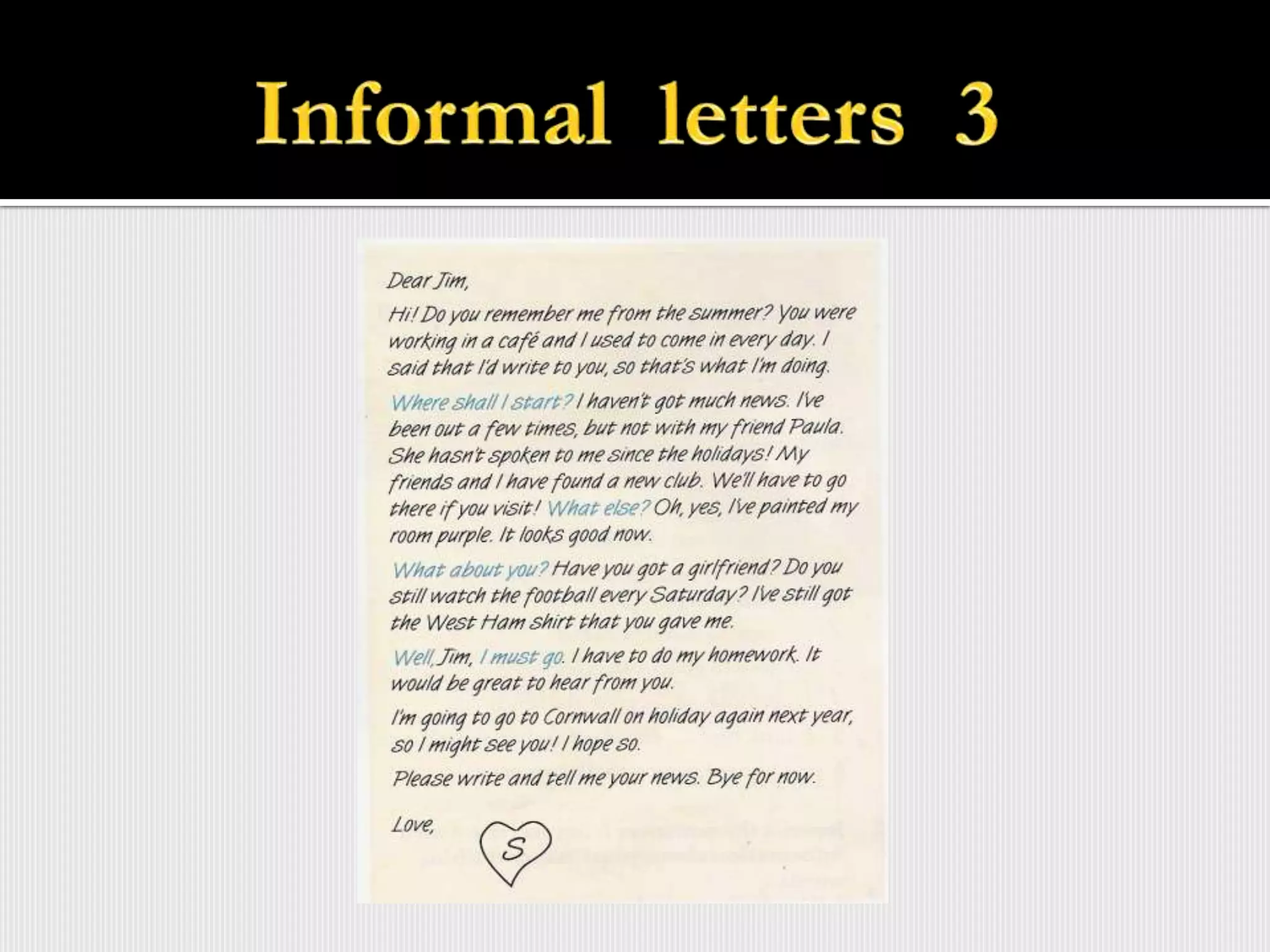 Informal Letters | PPTX