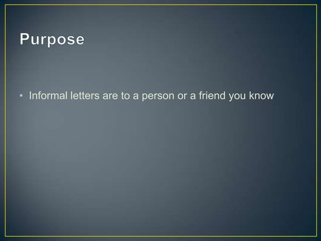 Informal letters | PPTX