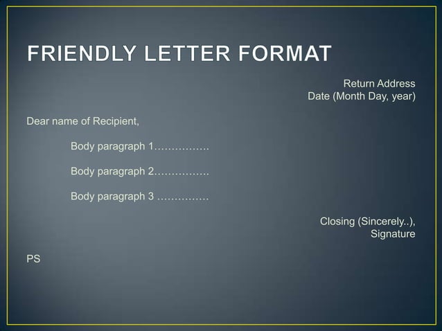 Informal letters | PPTX