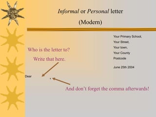 TIPS ON HOW TO WRITE INFORMAL LETTERS IN ENGLISH | PPT