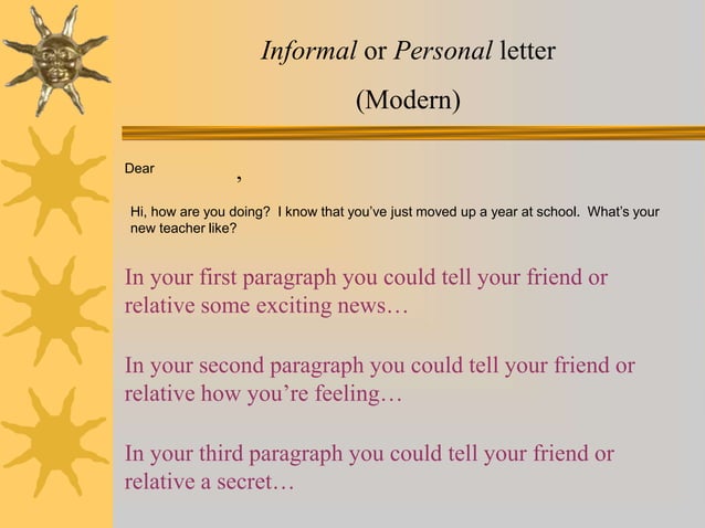 Informal letters writing year 4 power point | PPT