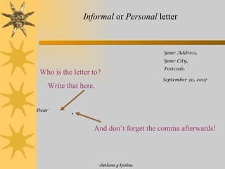 informal letters | PPT