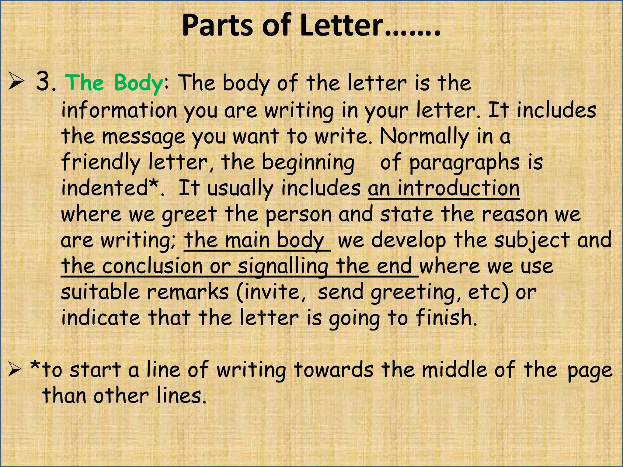 Informal Letter Writing | PPTX