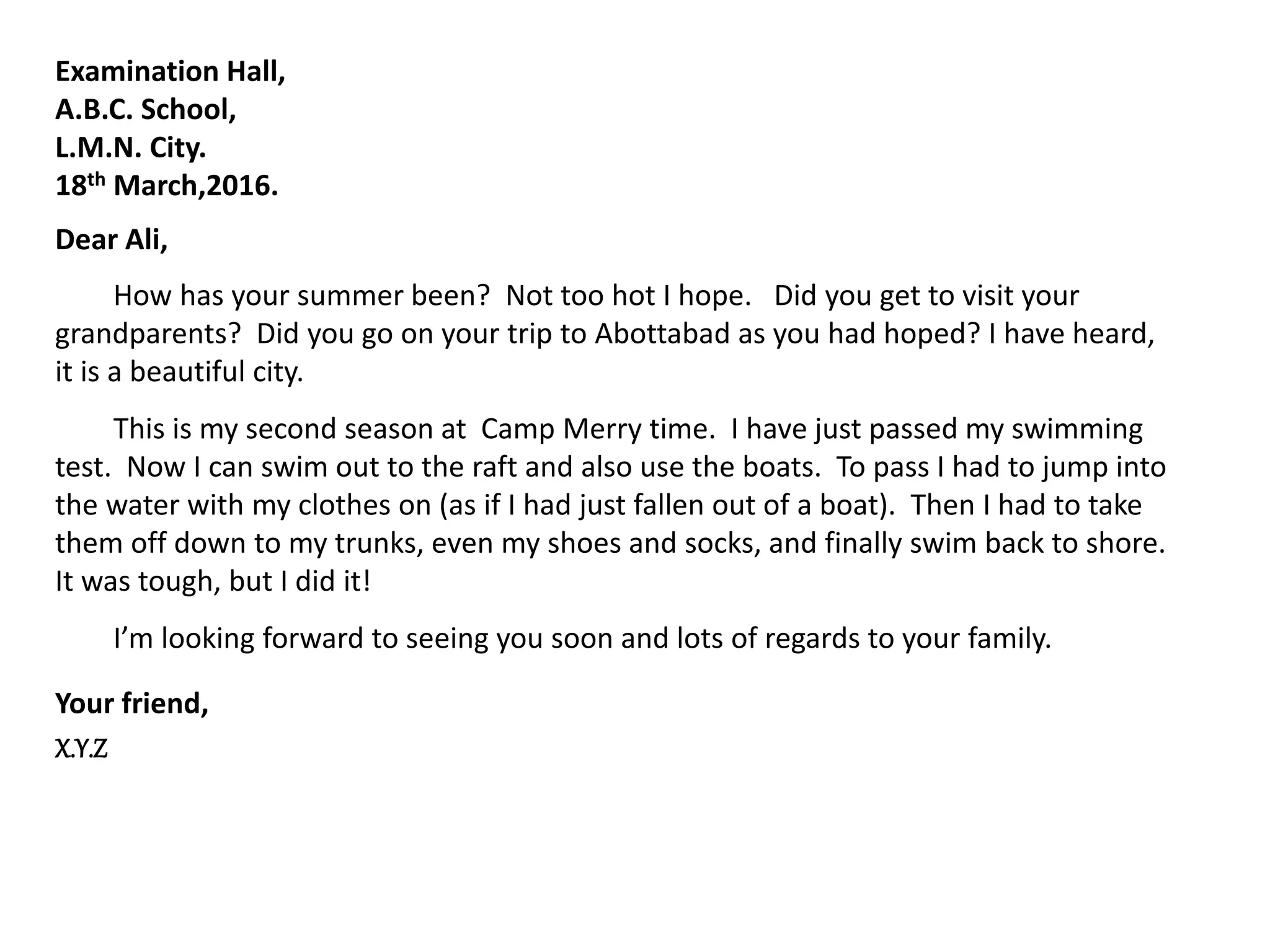 Informal letter writing | PPTX