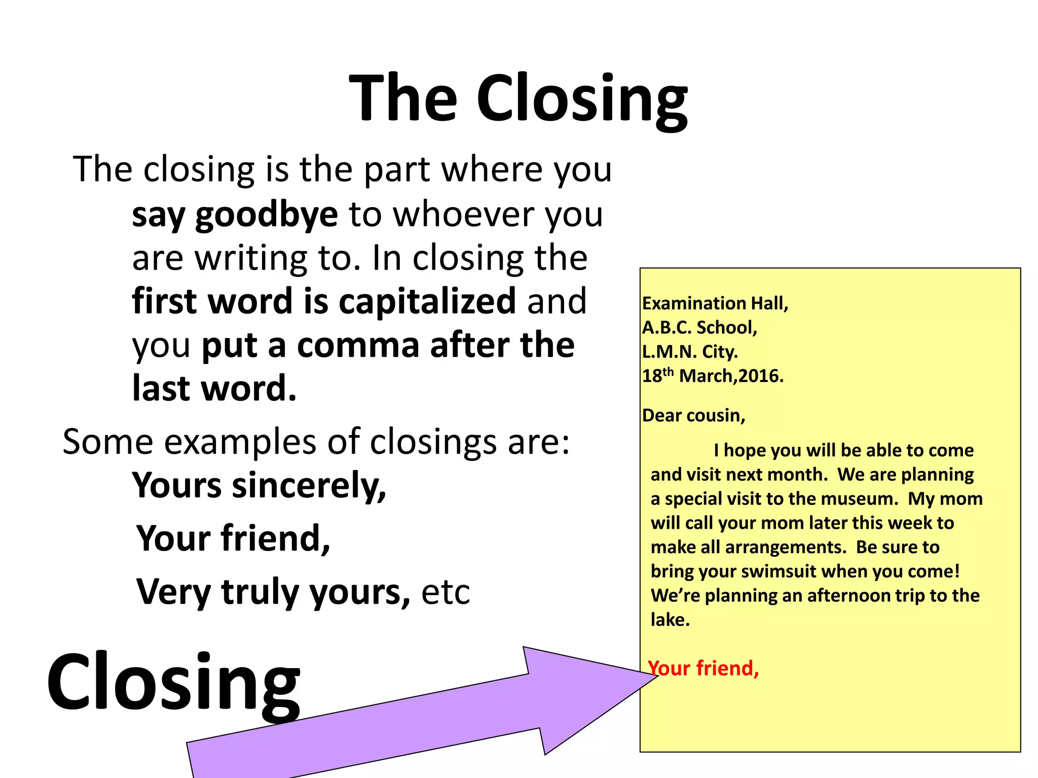 Informal letter writing | PPTX