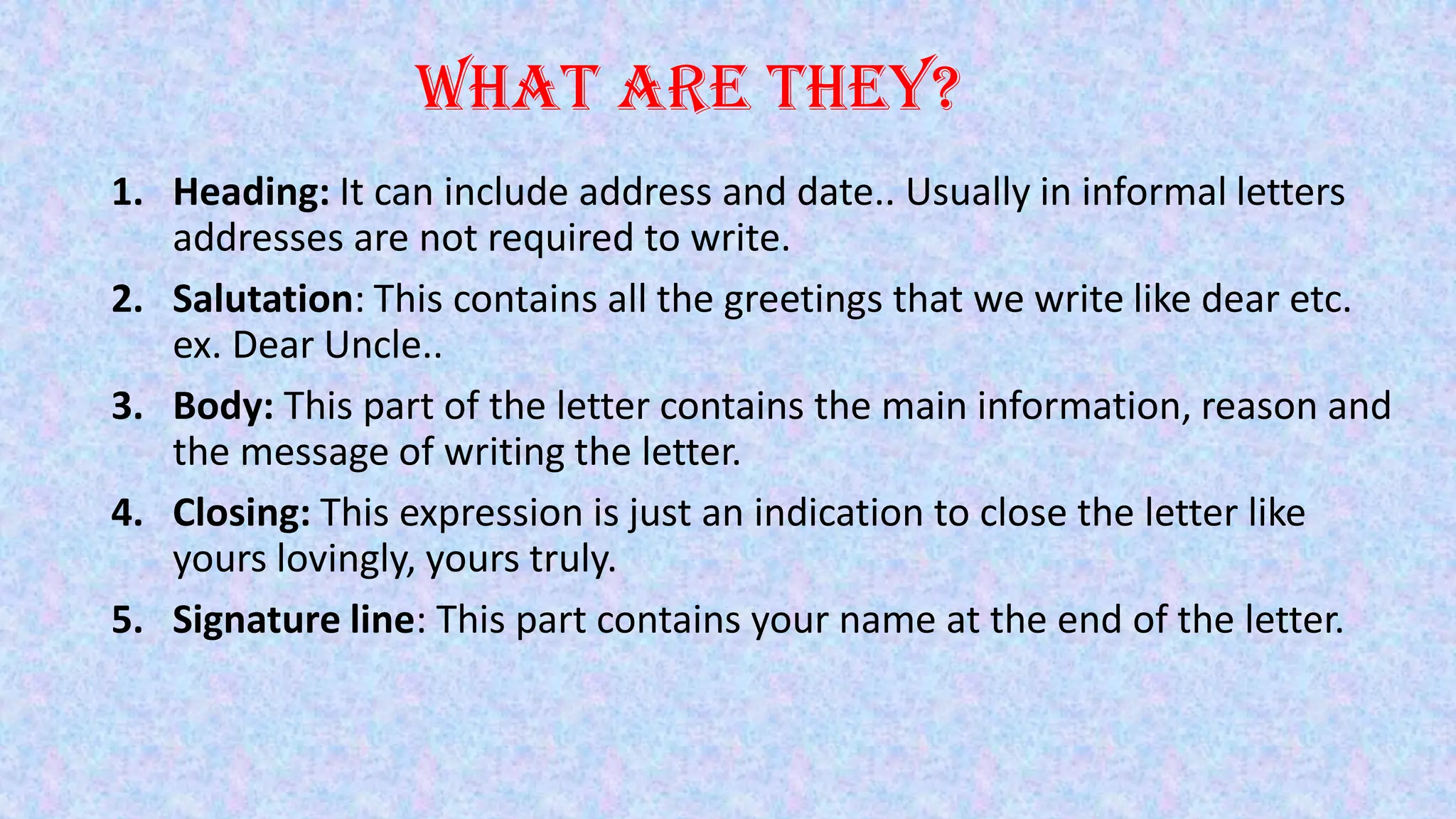 Informal letter writing | PDF