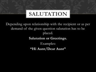 Informal letter guide line 02 | PPT