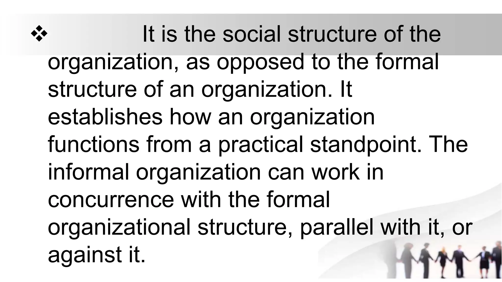 Informal organization | PPT