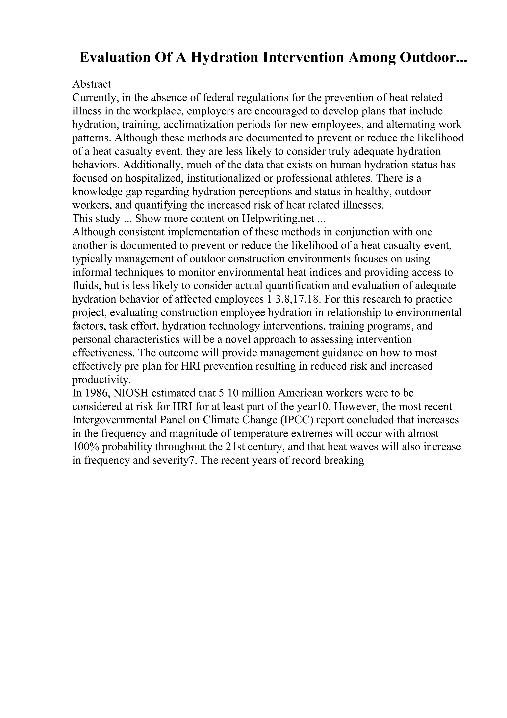 Informal Outline For Essay. | PDF