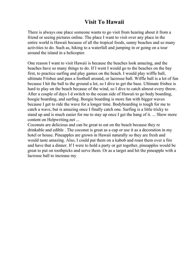 Informal Outline For Essay. | PDF