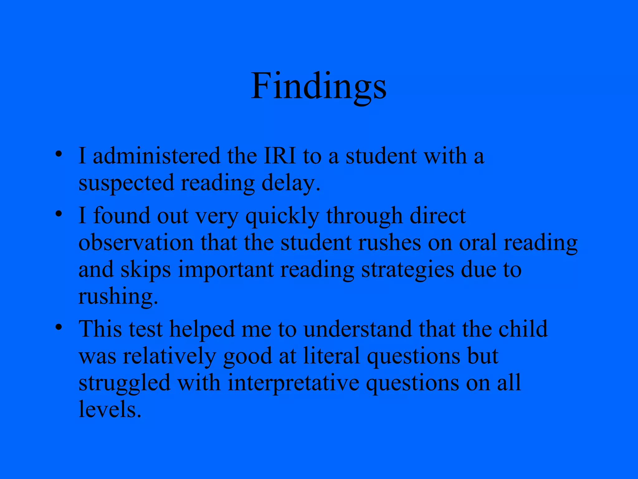 Informal reading inventory | PPT